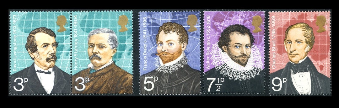 1973 British Explorers Stamp Set – Mint Never Hinged, SG 923-927 - Etsy