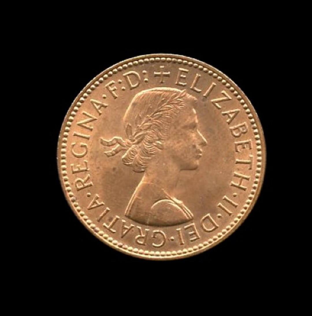 1965 Queen Elizabeth II Bronze Halfpenny - Uncirculated - Etsy
