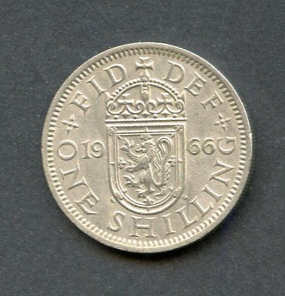 Great Britain - Queen Elizabeth II 1966 (scottish) Shilling - Ref # ...
