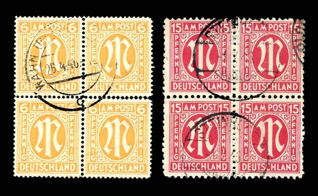 Germany 1945 Allied Military Stamps – Block of 4, Fine Used - Etsy