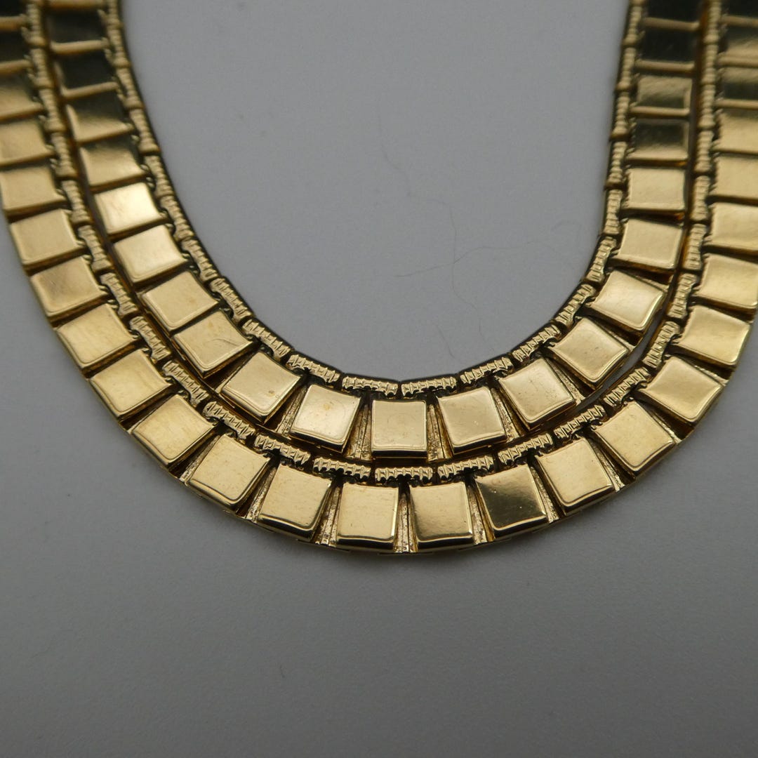 Vintage Monet 24” Square Link Gold Chain Necklace - Etsy
