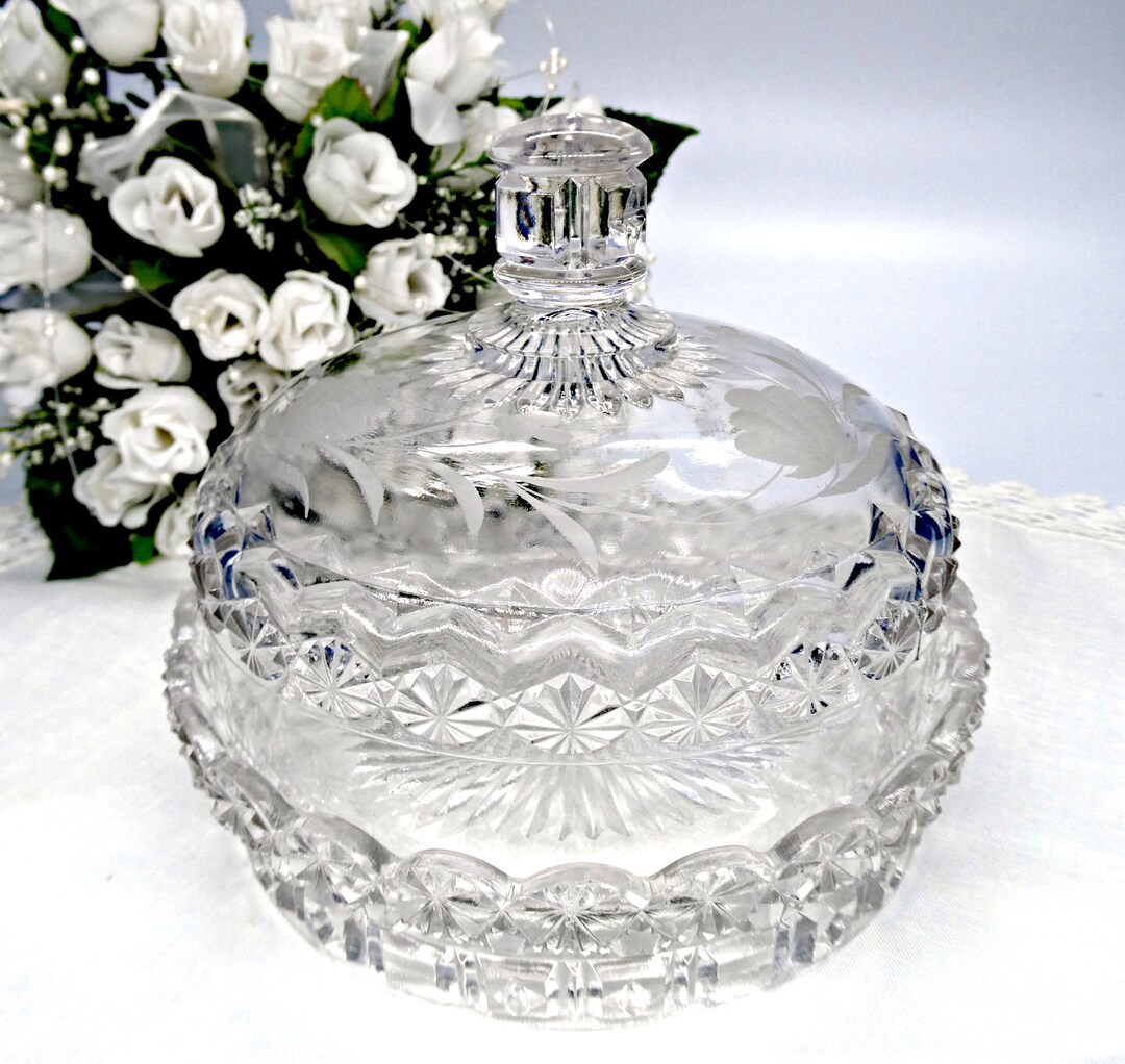 Antique "daisy and Button Petticoat" Lidded Cheese Dish by Dalzell ...