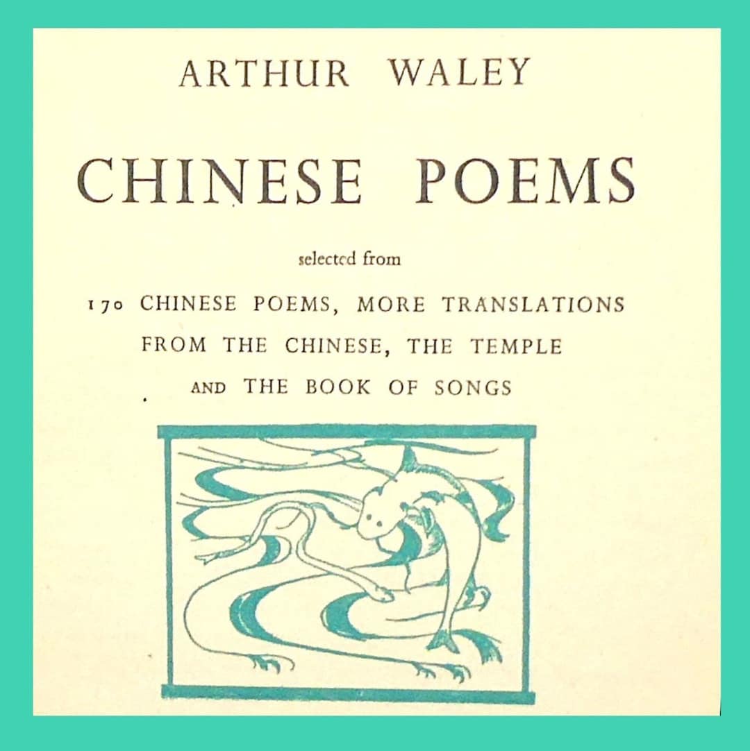 Vintage CHINESE POEMS Book, Translated by Arthur Waley, 1948 - Etsy