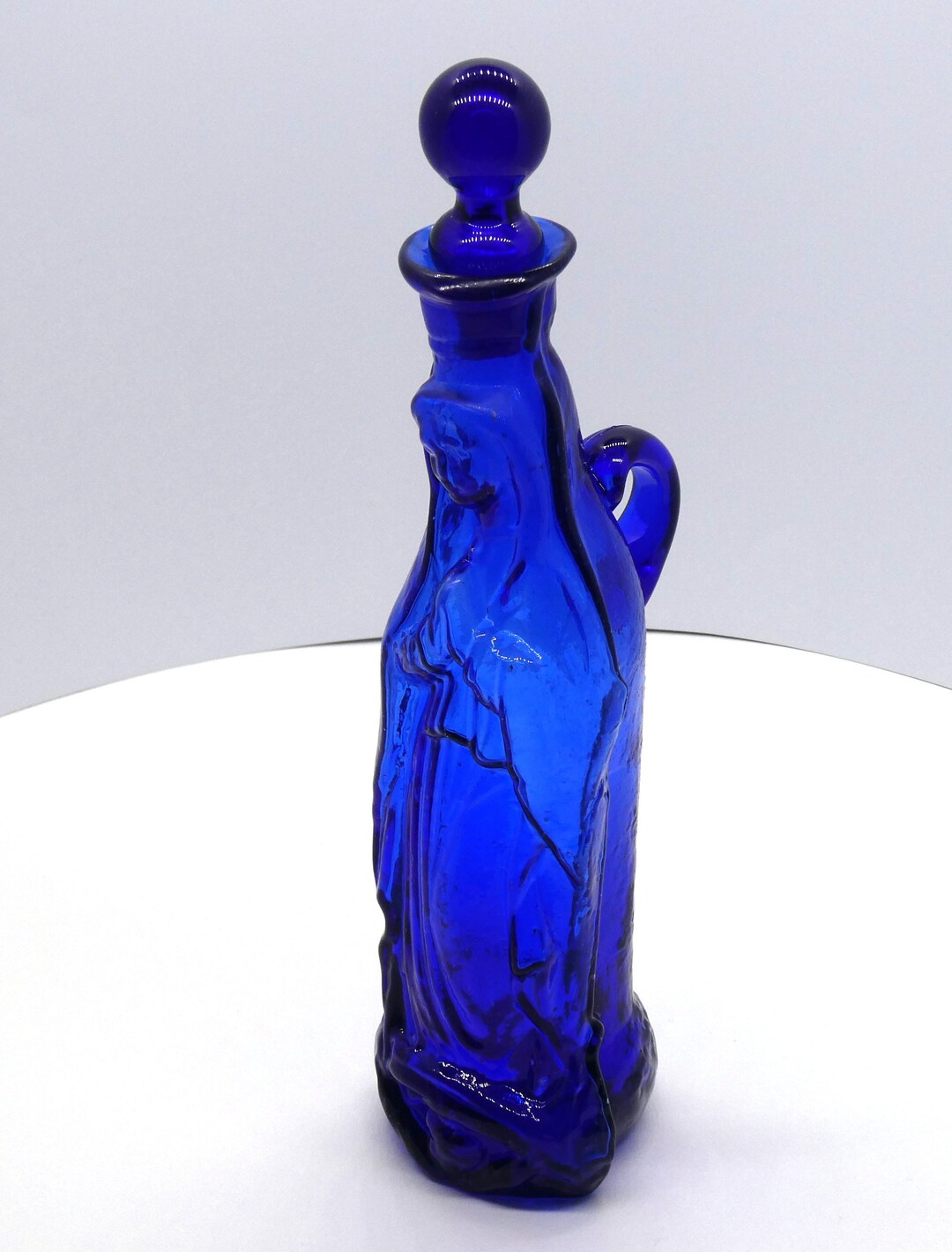 Vintage Hand-blown Cobalt Blue Glass Madonna / Virgin Mary / - Etsy