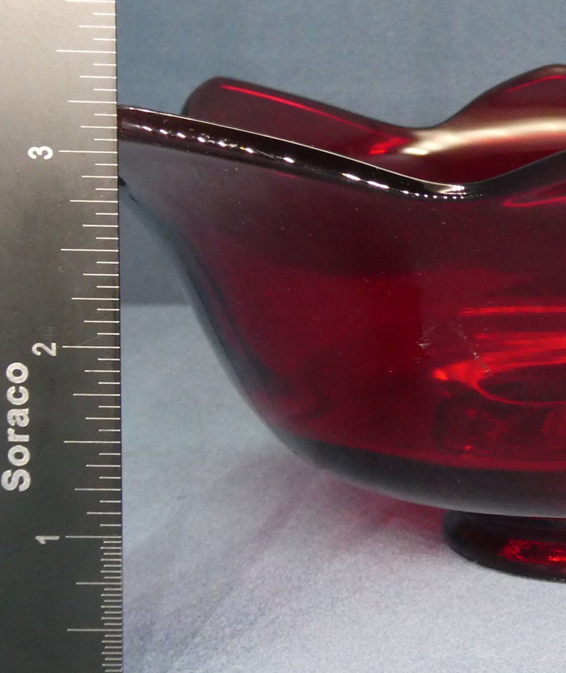 Vintage Fenton Ruby Red 8-point Footed Glass Bowl 1930s | Etsy