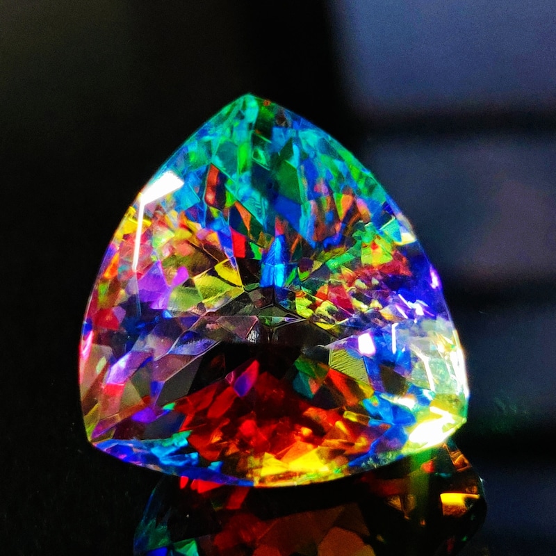Mystic Topaz Faceted Gem - Etsy