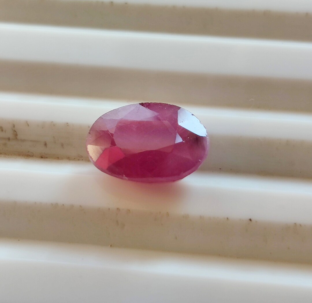 NATURAL UNTREATED RUBY Gemstone 4ct High Quality Red Ruby Faceted Star ...