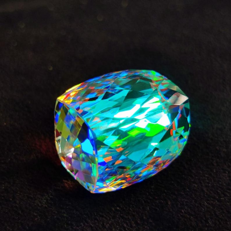 Faceted Rainbow Mystic Topaz Gemstone, Large Pendant Size - Etsy