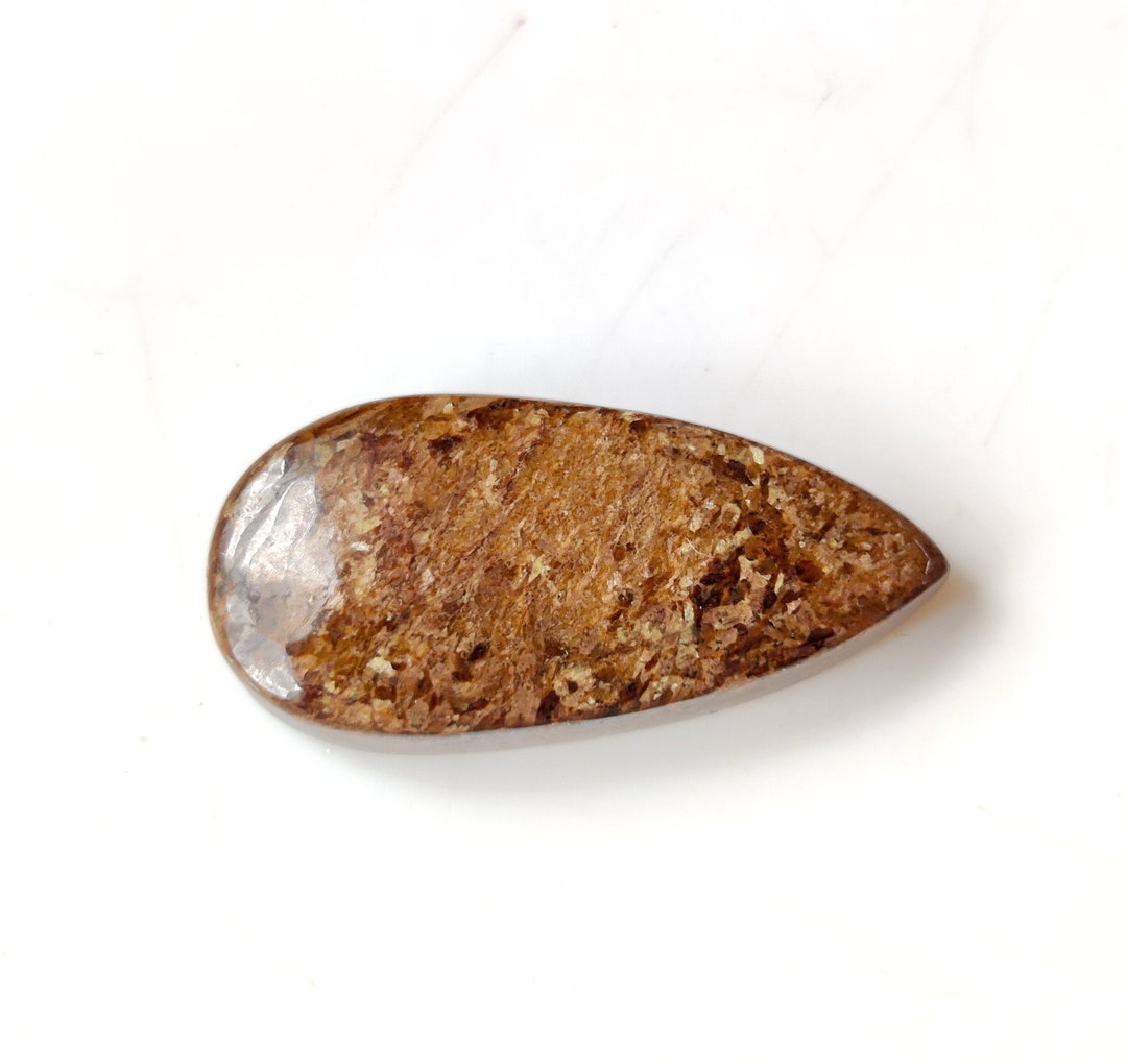 BRAUN JADE EDELSTEIN Birnenform 29CT Natürliche Braun Jade Cabochon ...