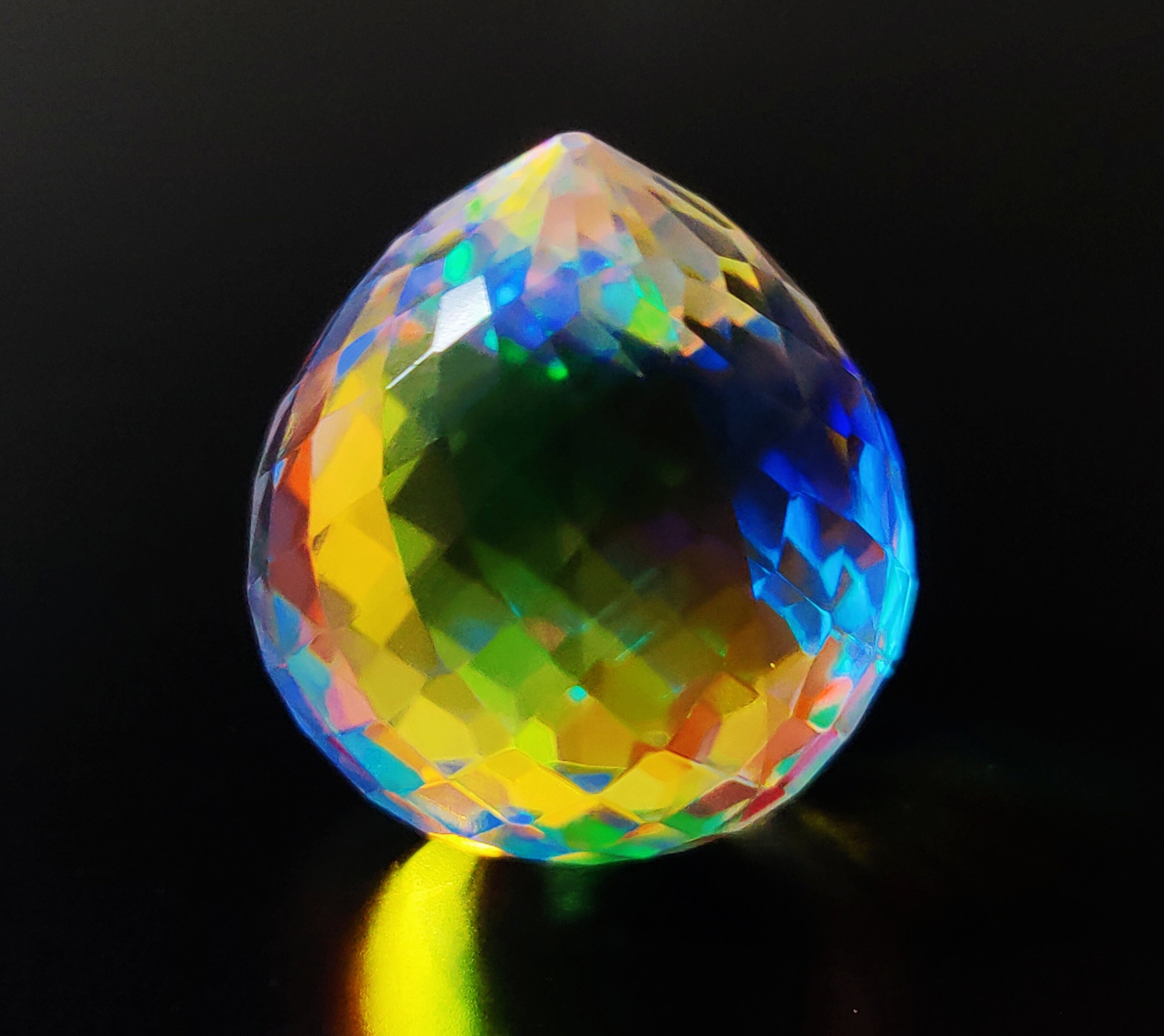Mystic Topaz Loose Gemstone Rainbow Fire Mystic Drop Perfect Pendant ...