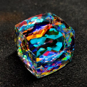 Cushion Cut Rainbow Mystic Topaz Gemstone, 112 Carat, 22x23mm - Etsy