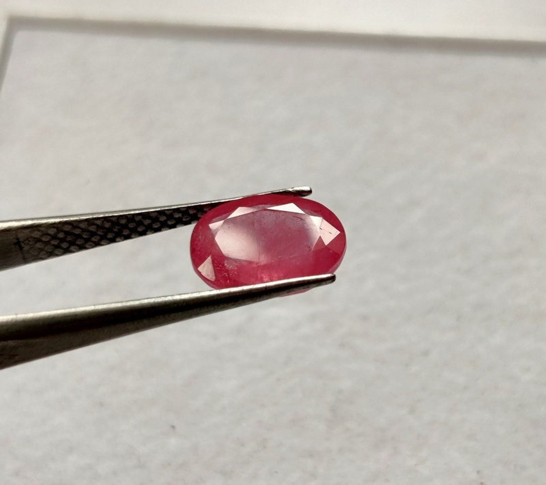 Ruby Faceted Cut Gemstone 3ct High Quality Ruby Glass Field Loose ...