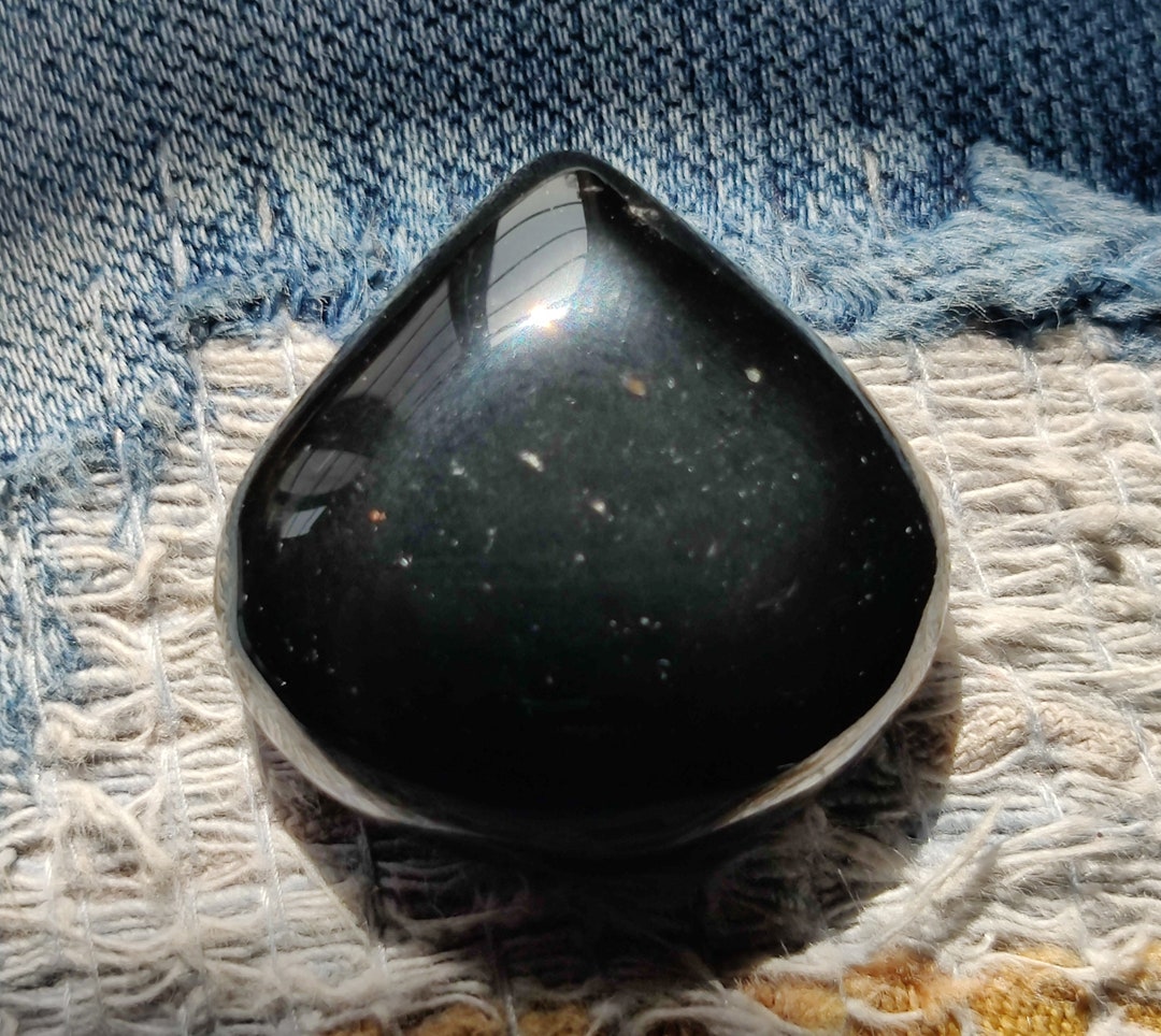 SCHWARZ ONYX EDELSTEIN 61CT gute Qualität Onyx handgemachte Cabochon ...