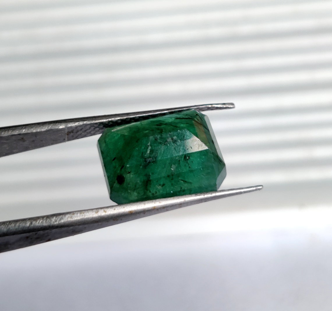 Emerald Gemstone Rectangle Shape 7.50ct High Quality Natural - Etsy UK