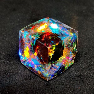 Rainbow Mystic Topaz Large Cube 40-60ct Faceted Loose Stone for Jewelry ...
