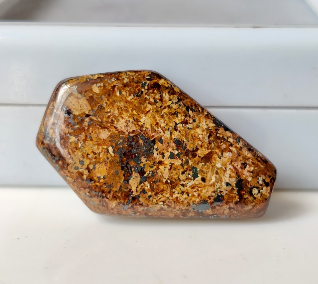 NATURAL BROWN JADE Gemstone 24CT Brown Jade Cabochon Fancy Shape ...