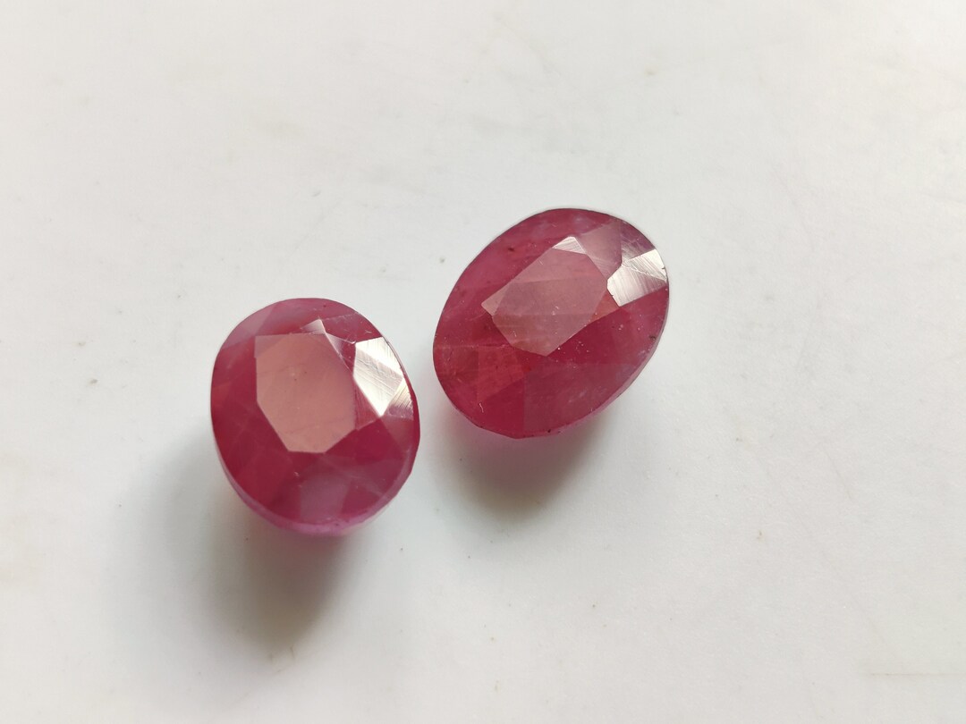 RED RUBY GEMSTONE Natural High Quality Ruby Gemstone Faceted Loose Ruby Gemstone Perfect Jewelry ...