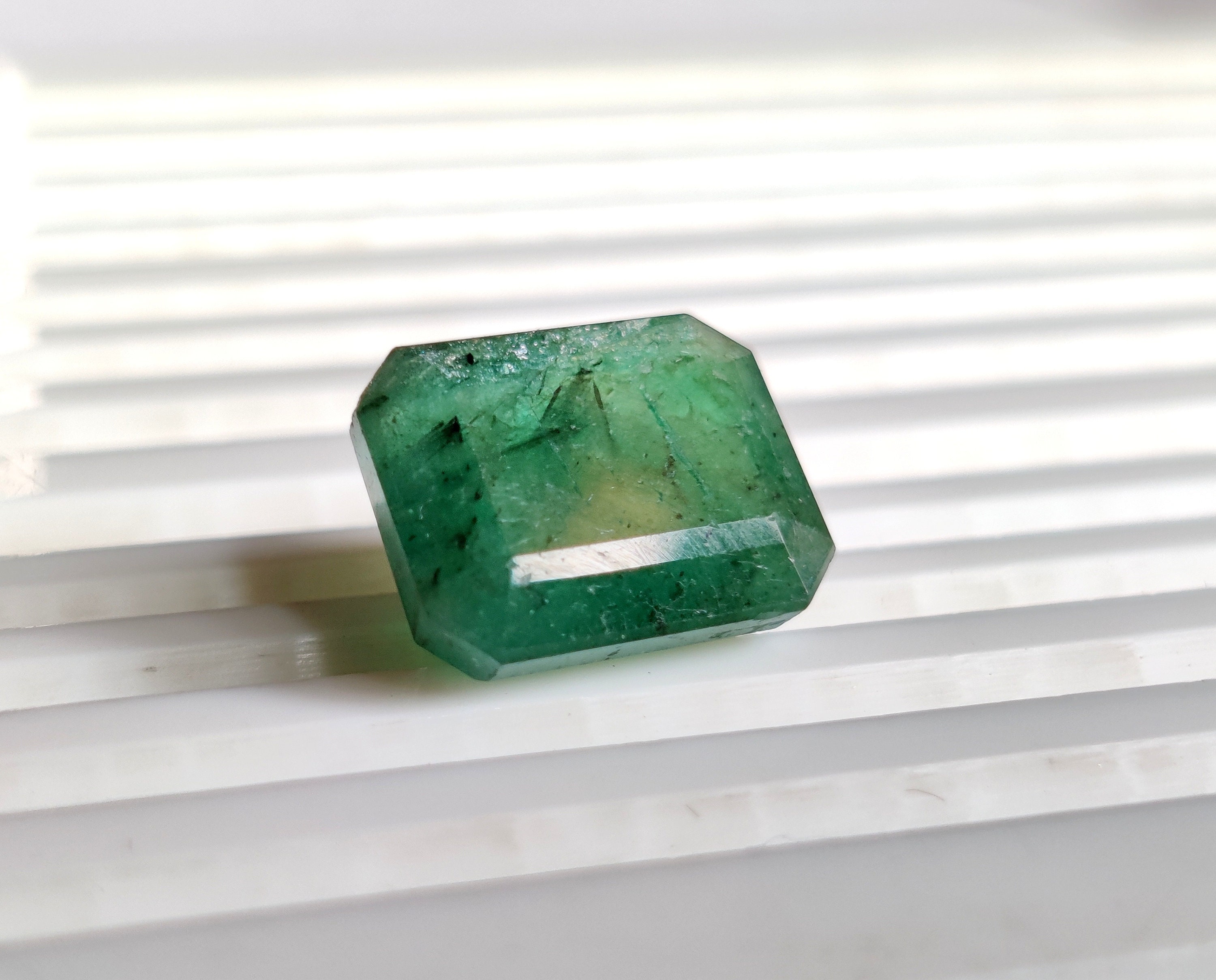 Emerald Gemstone Rectangle Shape 7.50Ct High Quality Natural | Etsy