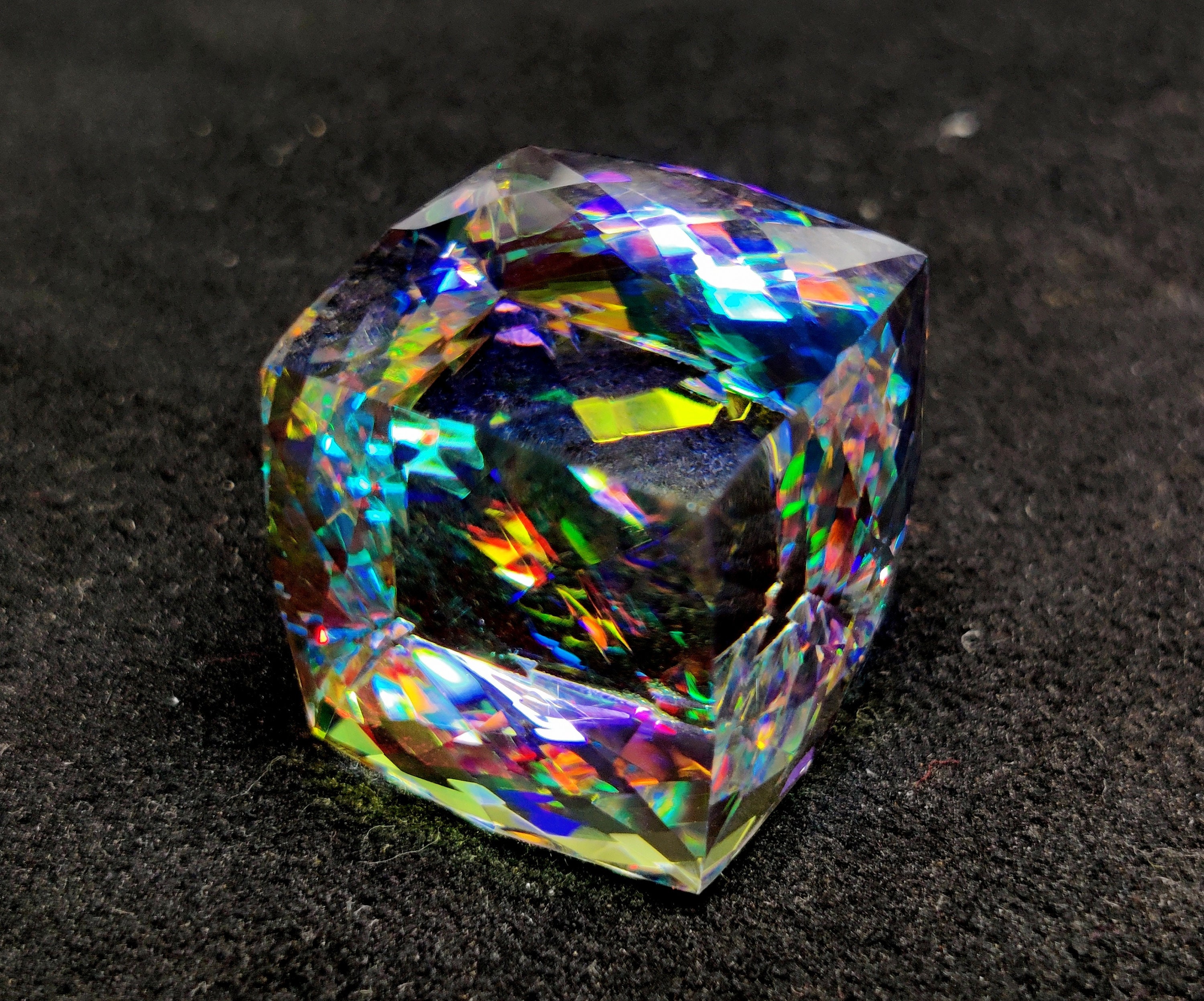 Cushion Cut Rainbow Mystic Topaz Gemstone, 112 Carat, 22x23mm - Etsy UK