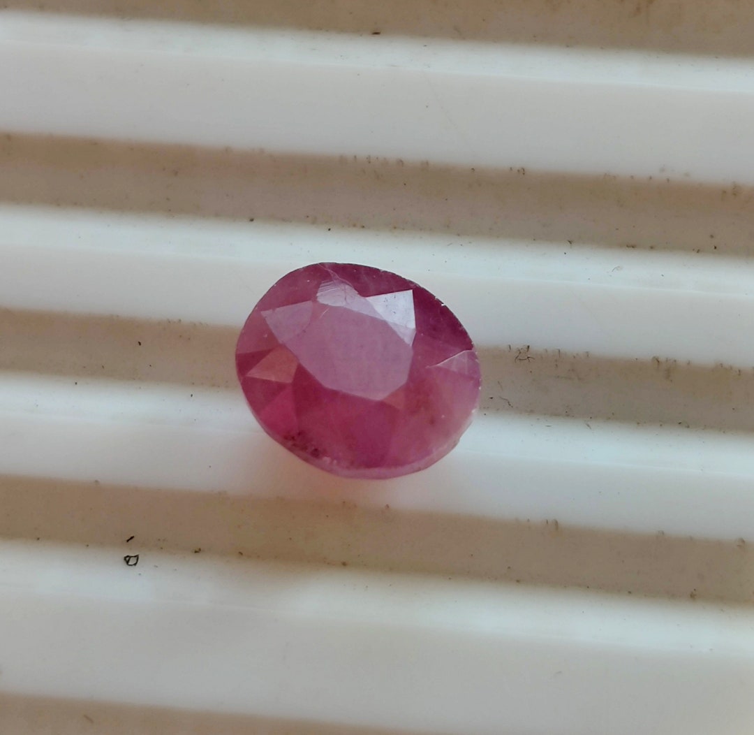 NATÜRLICHER UNBEHANDELTER ROTER Rubin Edelstein Ovale Form 4 Karat Gute ...