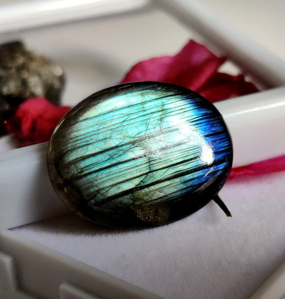 NATÜRLICHER Labradorit Edelstein 26Ct Hochwertige Ovale Form - Etsy.de