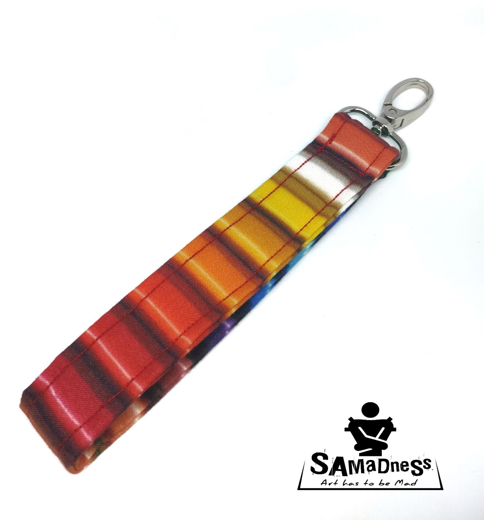 Colorfull Key Holder, Handmade Cotton Fabric Keychains, Sewing Product ...