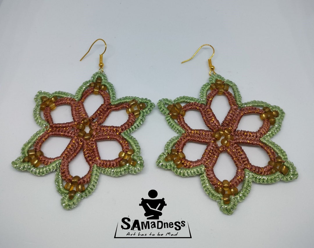 Hand-tatted Frivolite Lace Earrings for the Discerning Soul,tatting ...