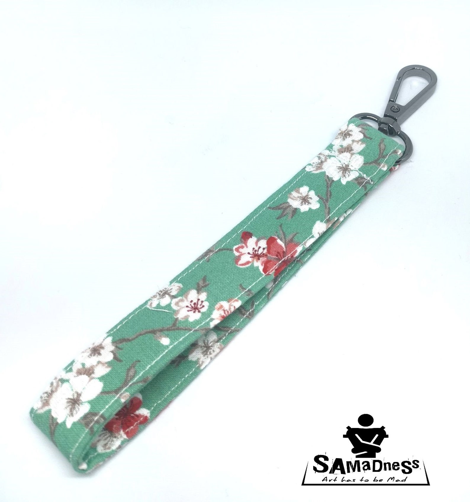 Colorfull Key Holder, Handmade Cotton Fabric Keychains Wristlets ...