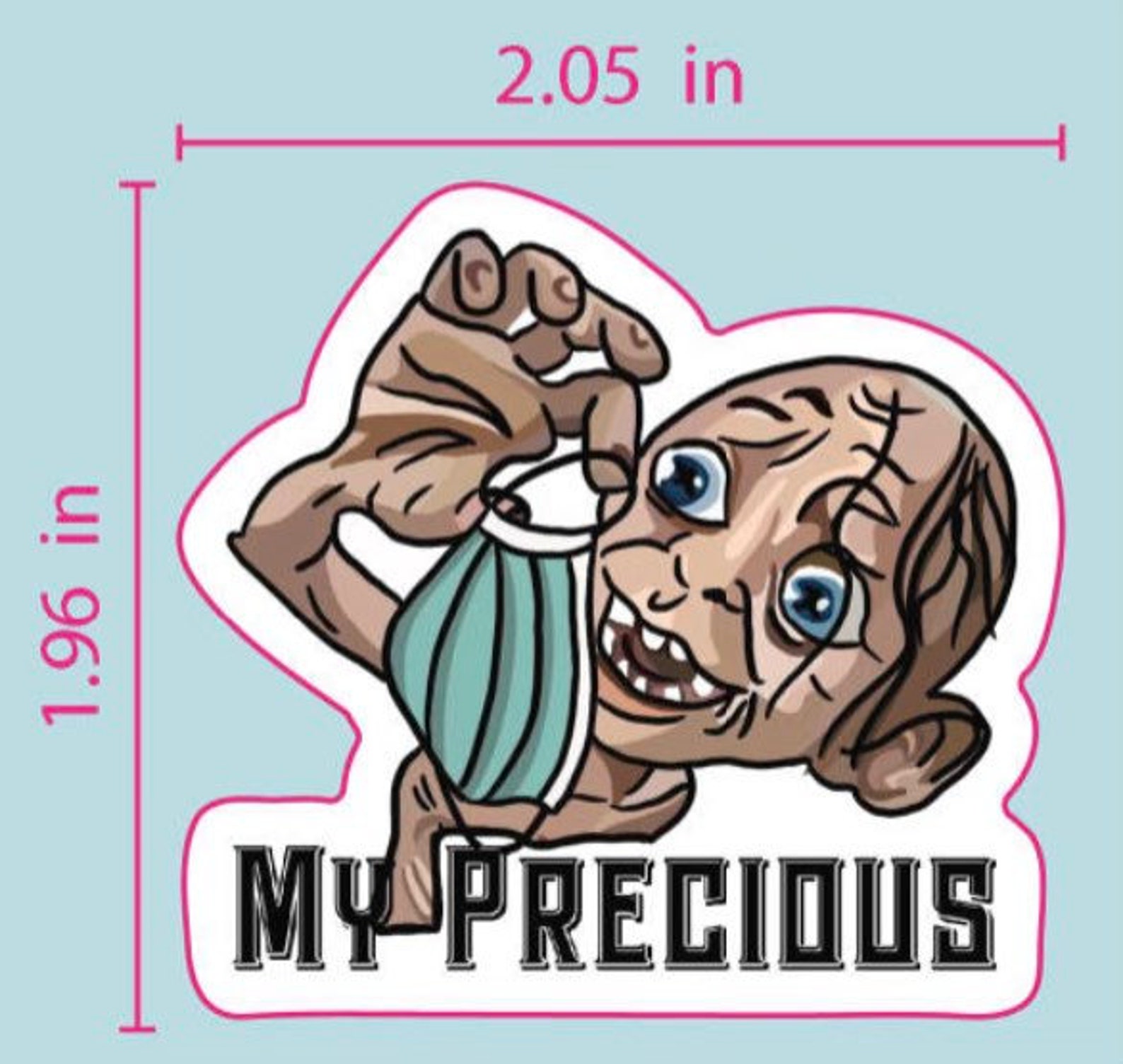 Gollum / Hardhat Sticker / LOTR / My Precious / Lord of the Rings ...