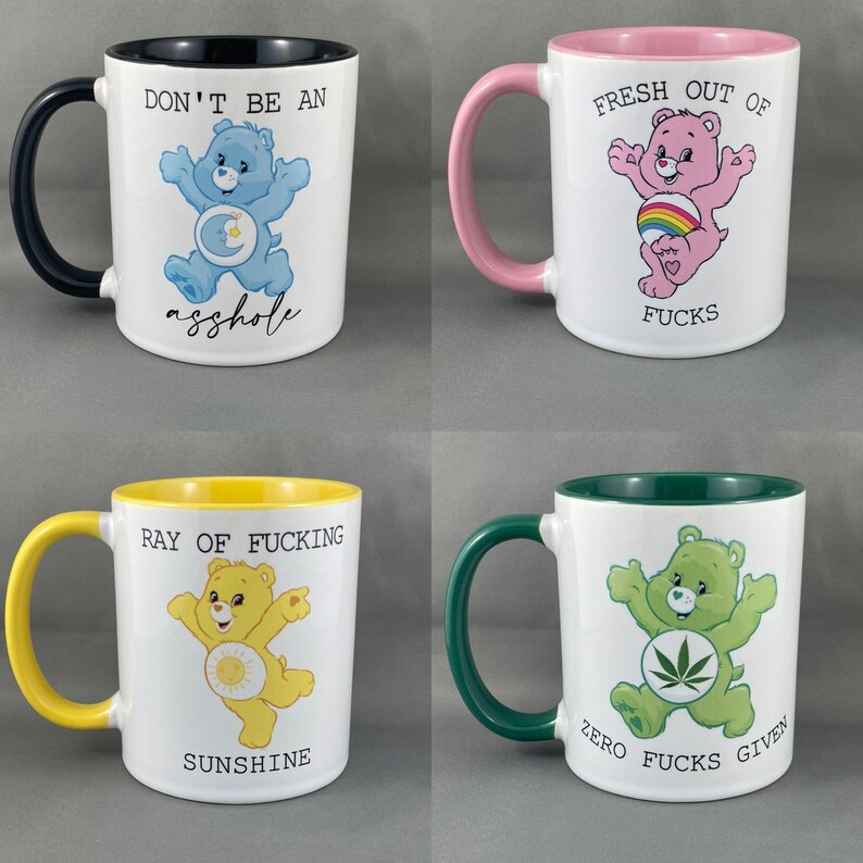 Swear Bears / Care Bear Inspired / Swearing Care Bear / - Etsy