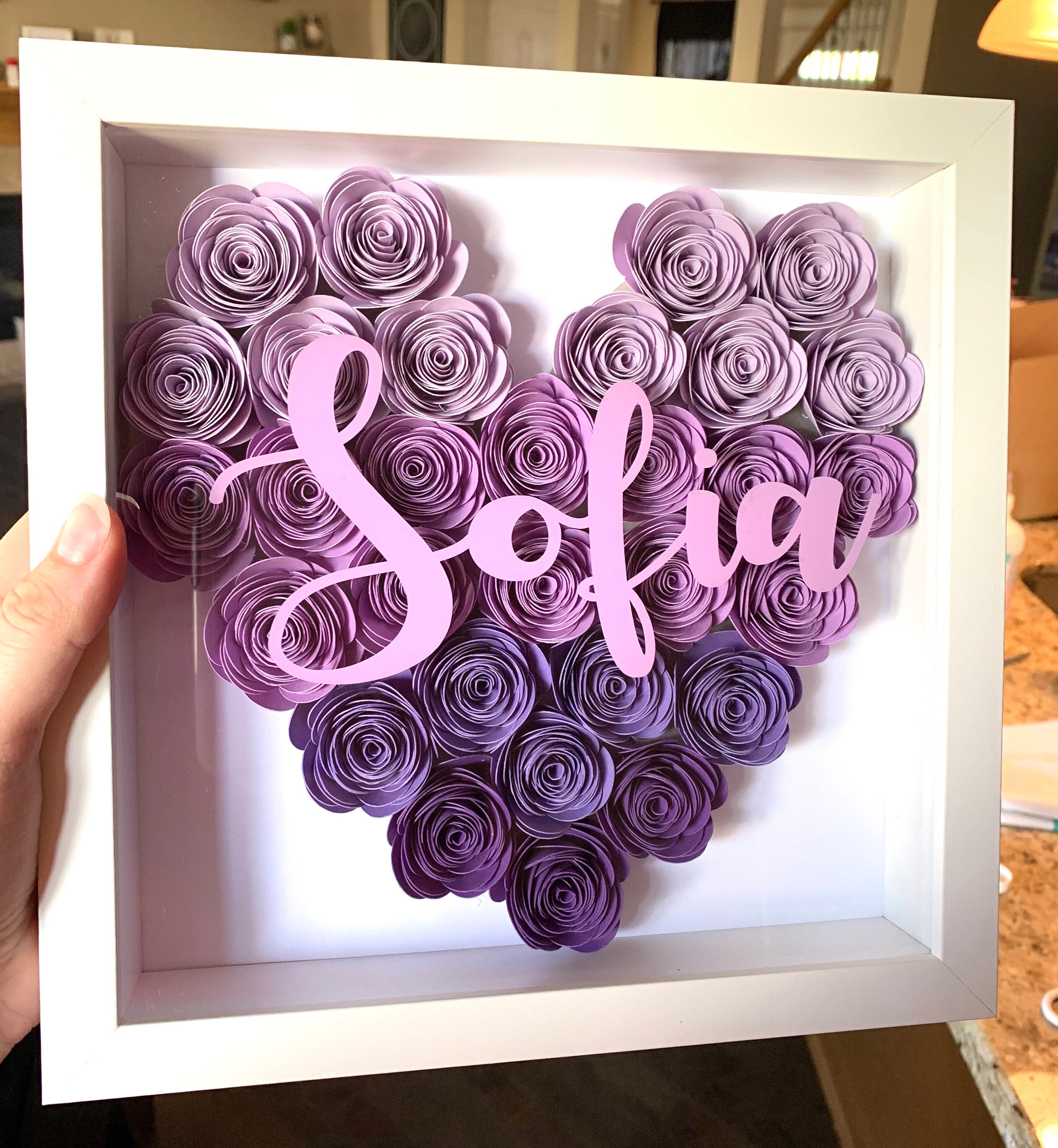 Shadow Box Paper Flowers - Etsy