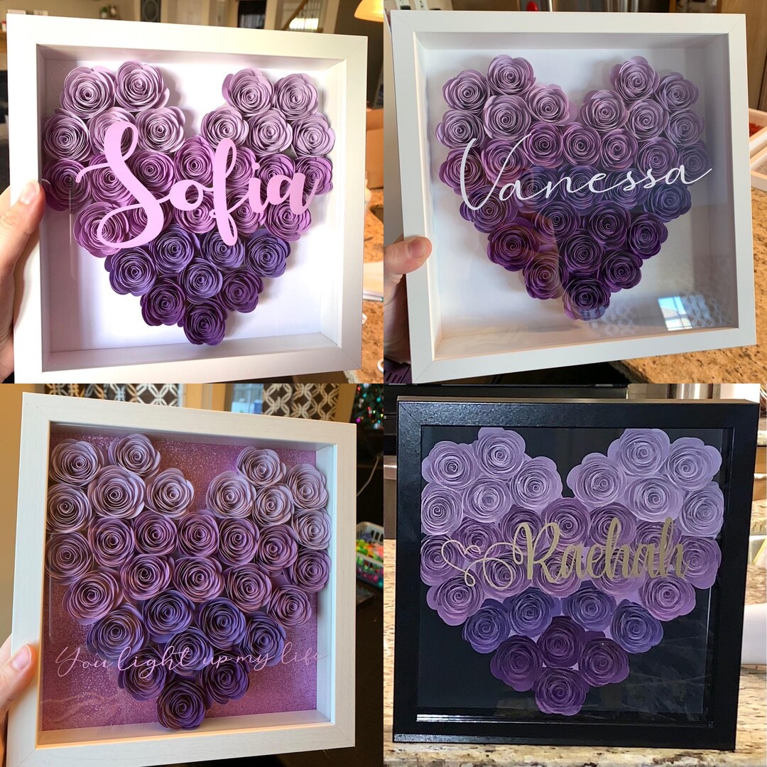 Shadow Box Paper Flowers - Etsy