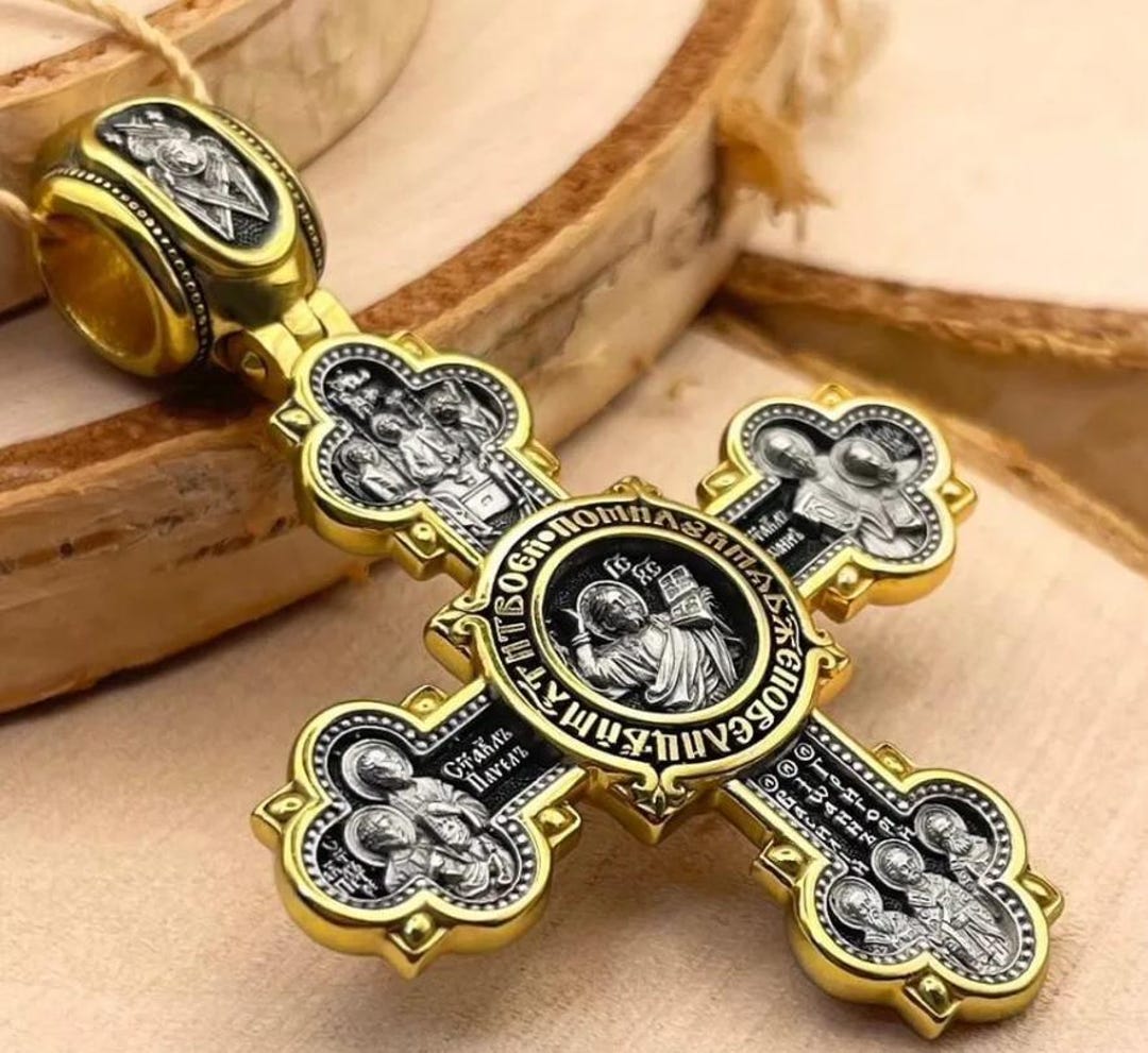 The Apostles Peter and Paul, Christian Orthodox Big Cross Necklace ...