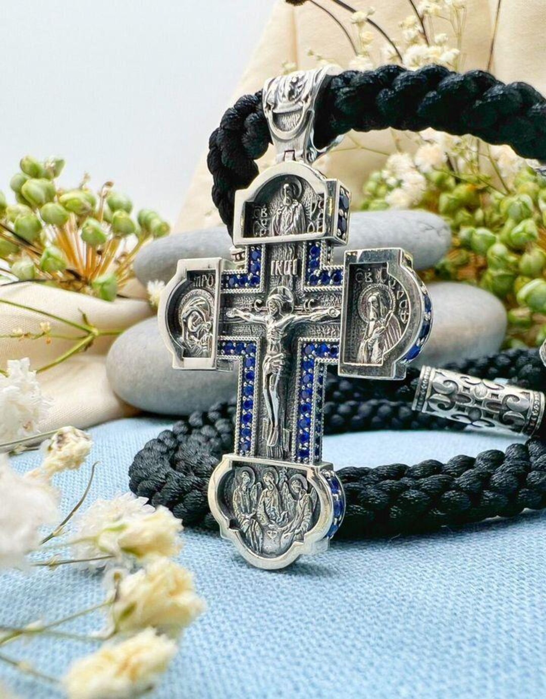 Cross Pendant Decorated With the Faces of Archangel Michael, Archangel ...