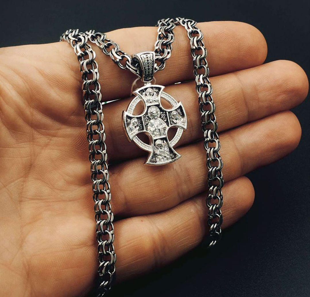 The Crucifixion of Christ + Chain Set. Archangels Michael and Gabriel ...