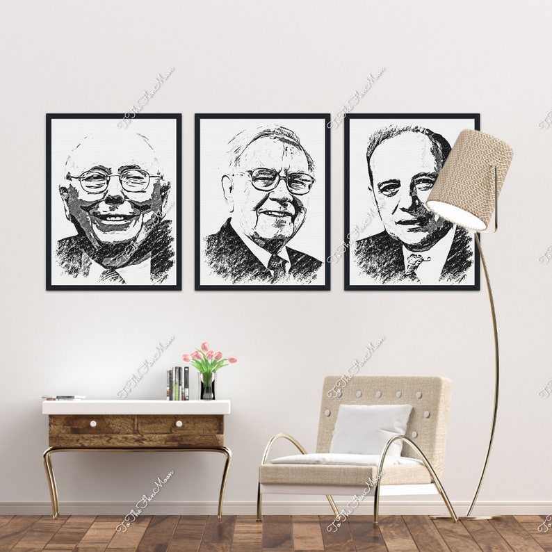 Sketch of Warren Buffett, Charlie Munger, Benjamin Graham Canvas. Stock ... Sketch of Warren Buffett, Charlie Munger, Benjamin Graham Canvas. Stock ...