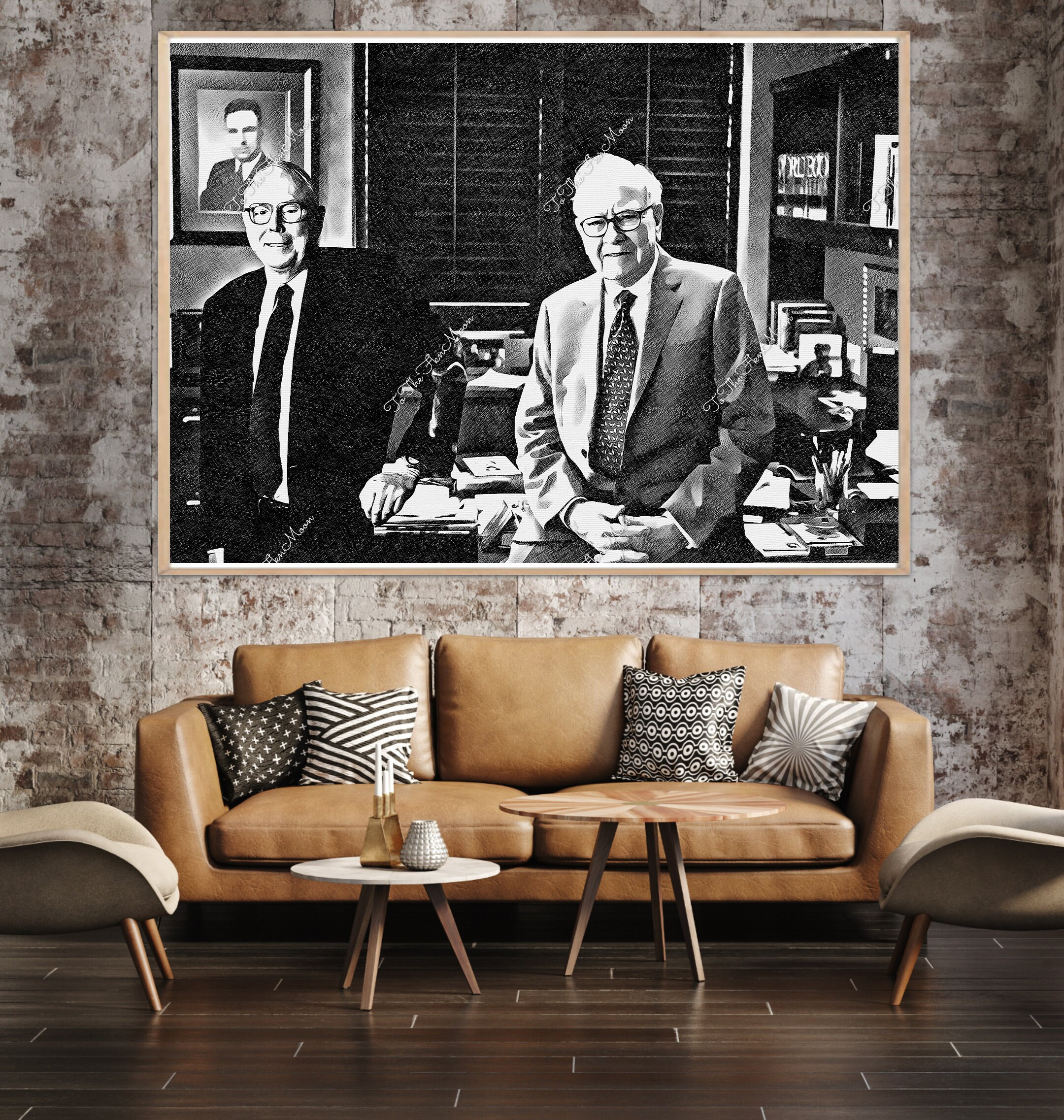 Old Photograph of Warren Buffett Charlie Munger Canvas or - Etsy