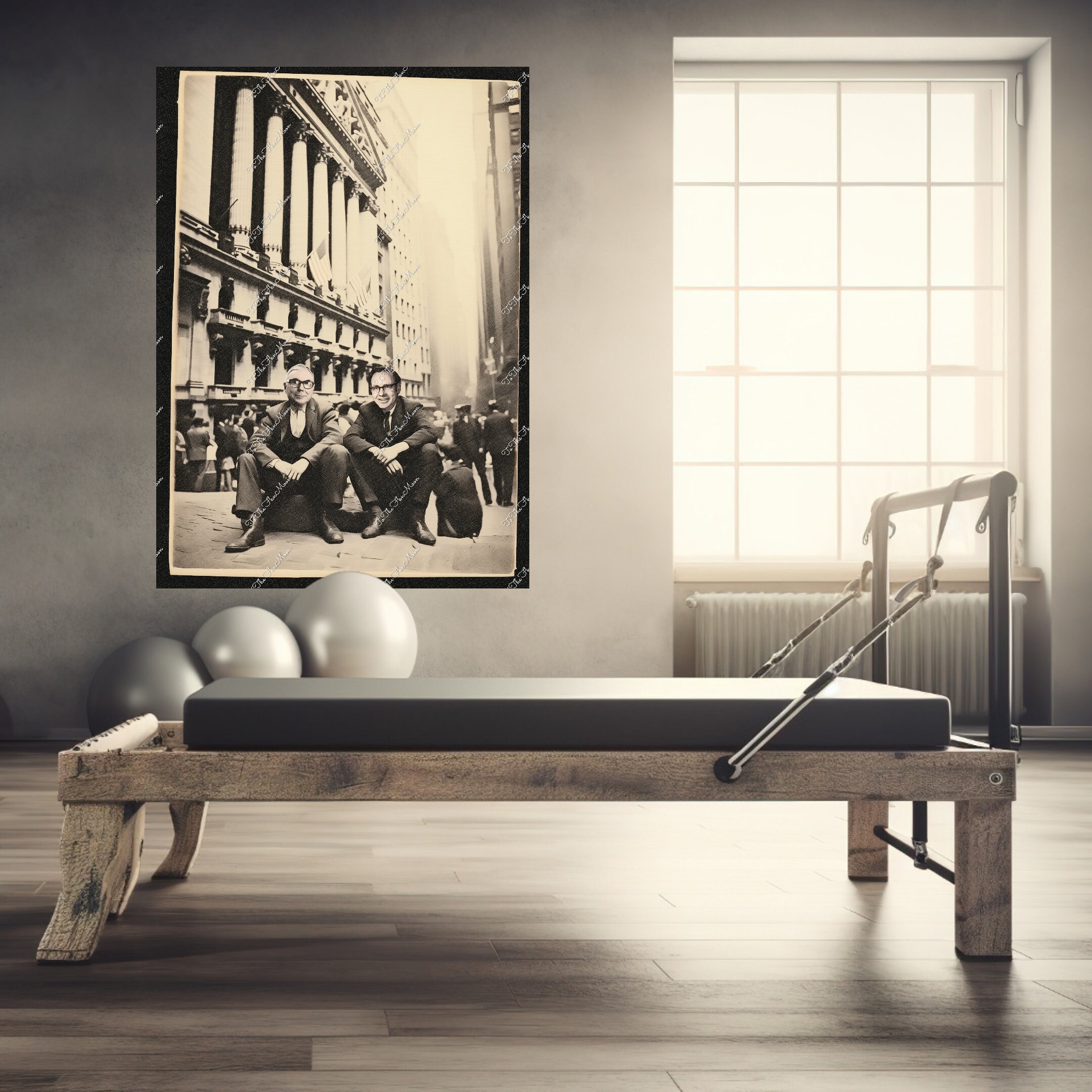 Vintage Polaroid Picture of Warren Buffett Charlie Munger NYSE Canvas ...