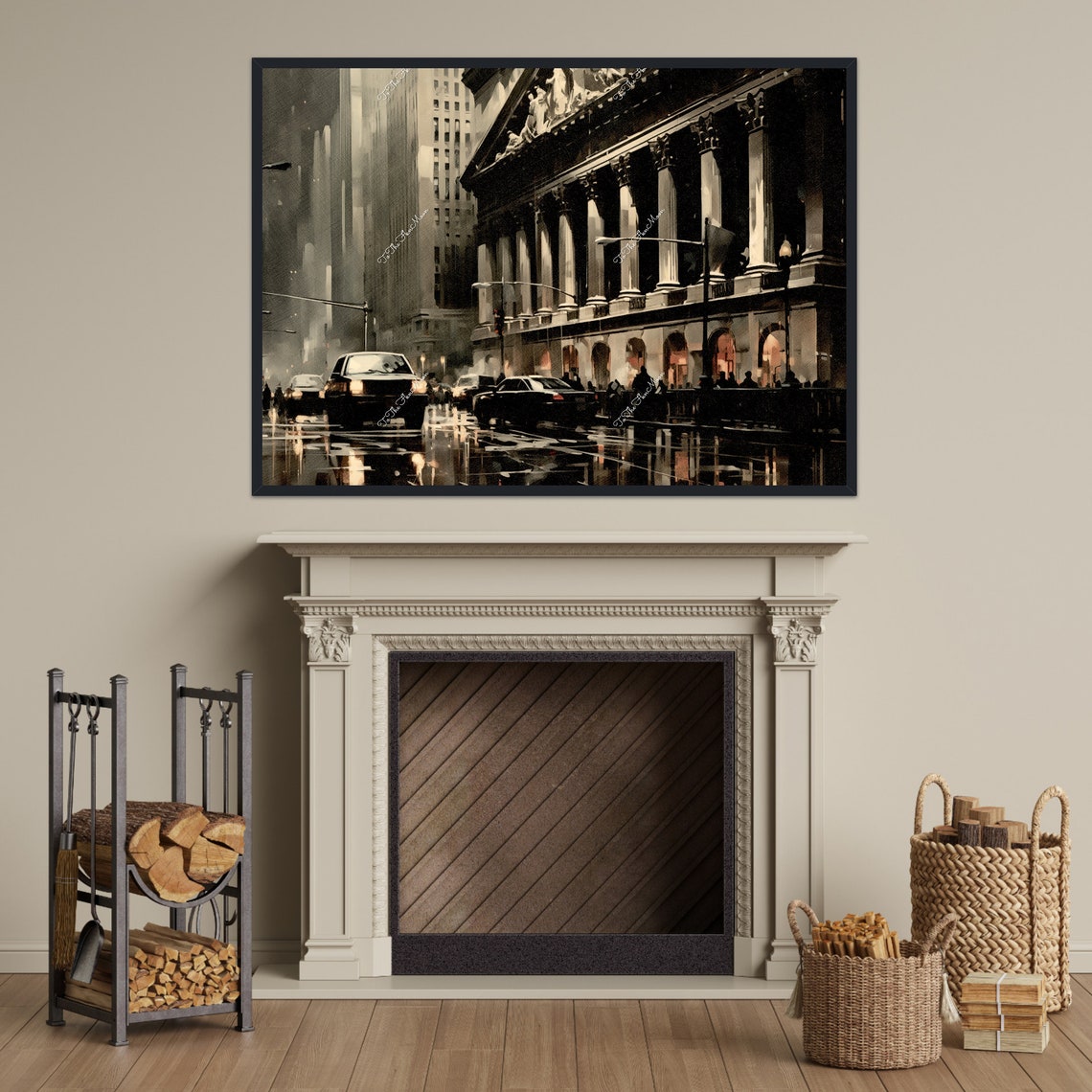 Unframed NYSE Building Canvas Print, Oil Painting Style, Wall Street ...