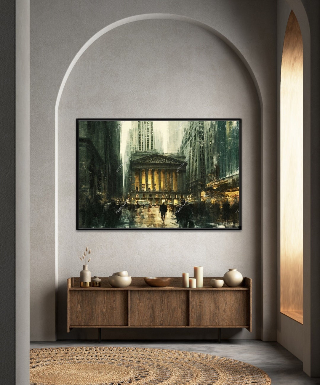 Unframed NYSE Building Oil Painting Style Canvas, Wall Street Art - Etsy