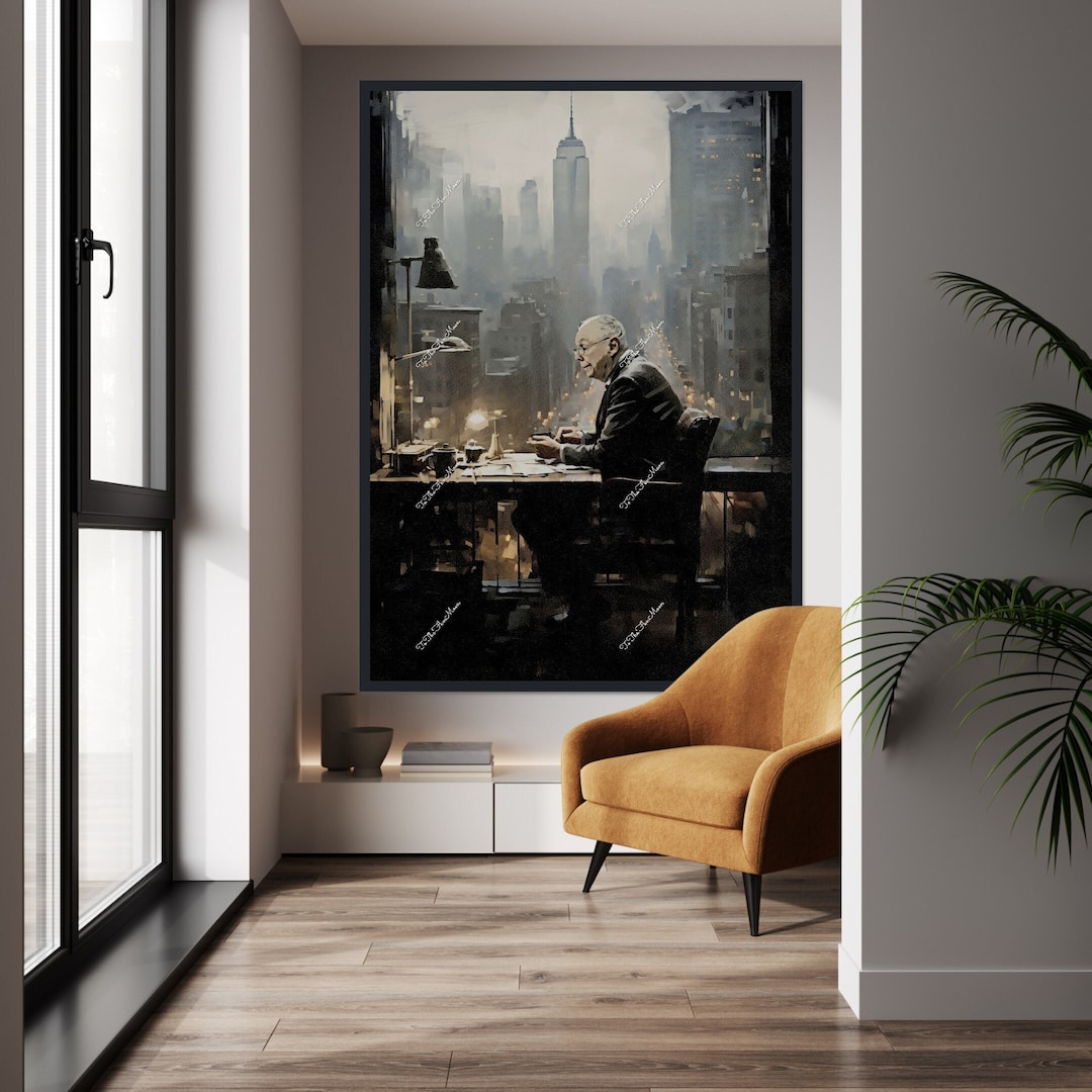 Charlie Munger Working in NYC Office. Canvas or Digital File. - Etsy
