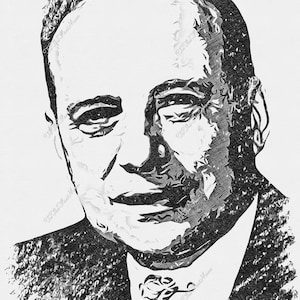 Sketch of Warren Buffett, Charlie Munger, Benjamin Graham Canvas. Stock ...