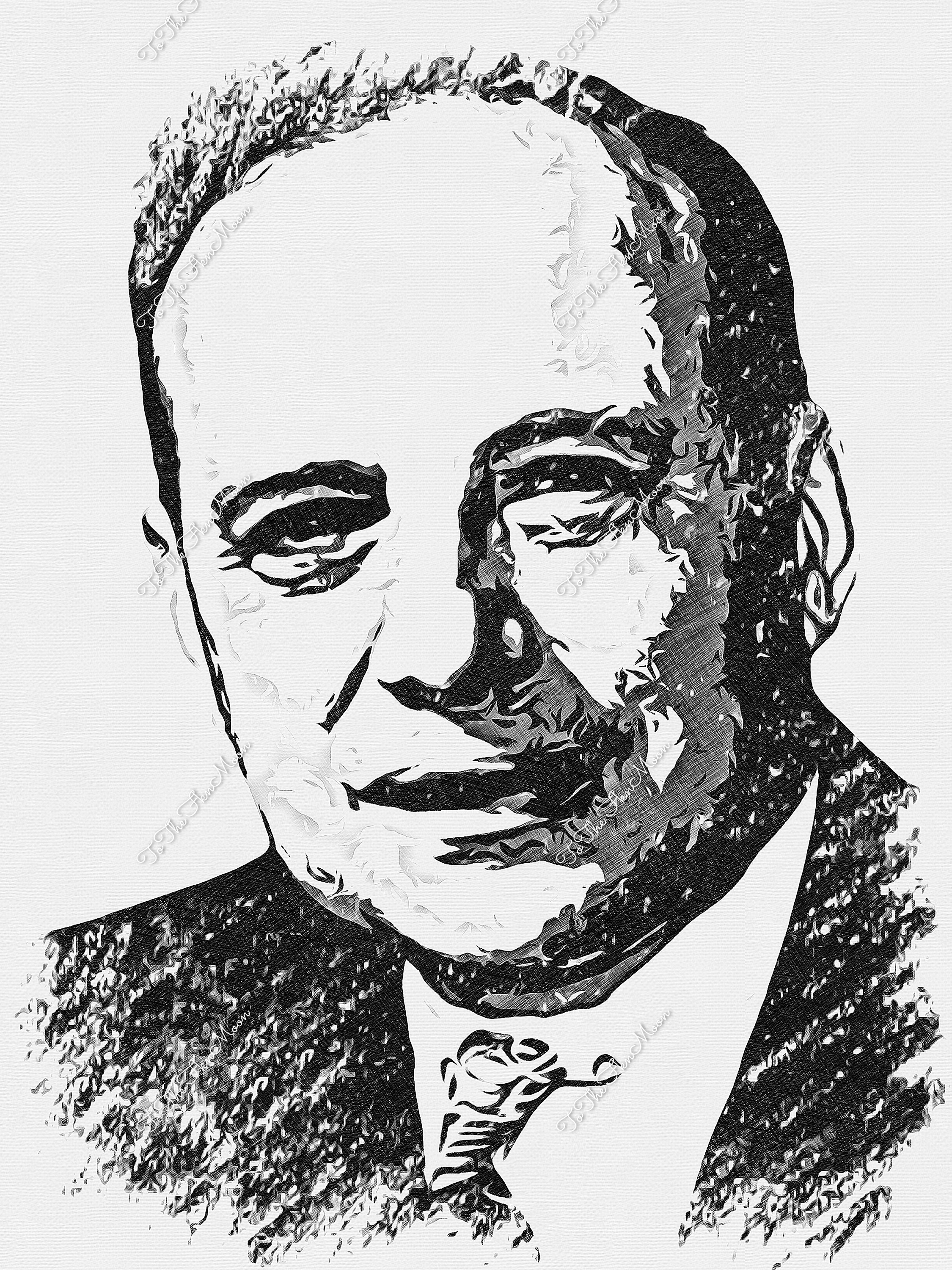 Sketch of Warren Buffett, Charlie Munger, Benjamin Graham Canvas. Stock ...