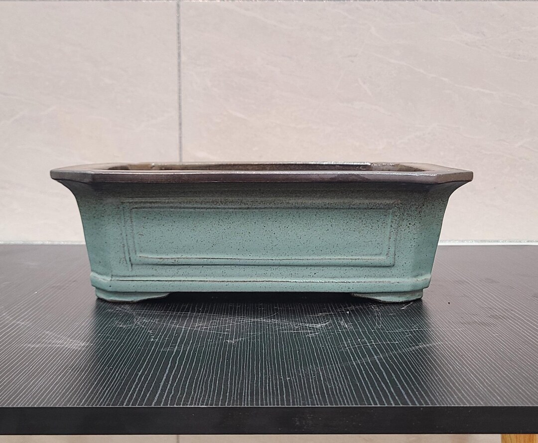 11.4" High Quality Handmade Rectangular Cut Corner Block Bonsai Pot ...
