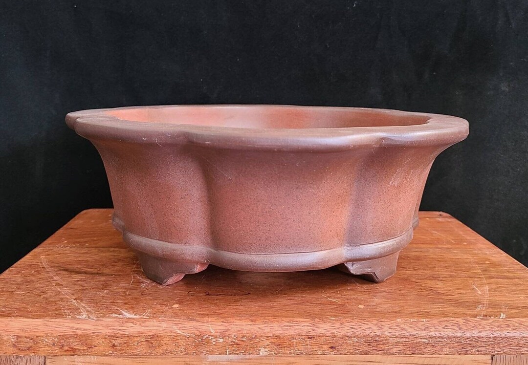 Petal-shaped Bonsai Pot Retro Unglazed Breathable Flower Pot Yixing ...