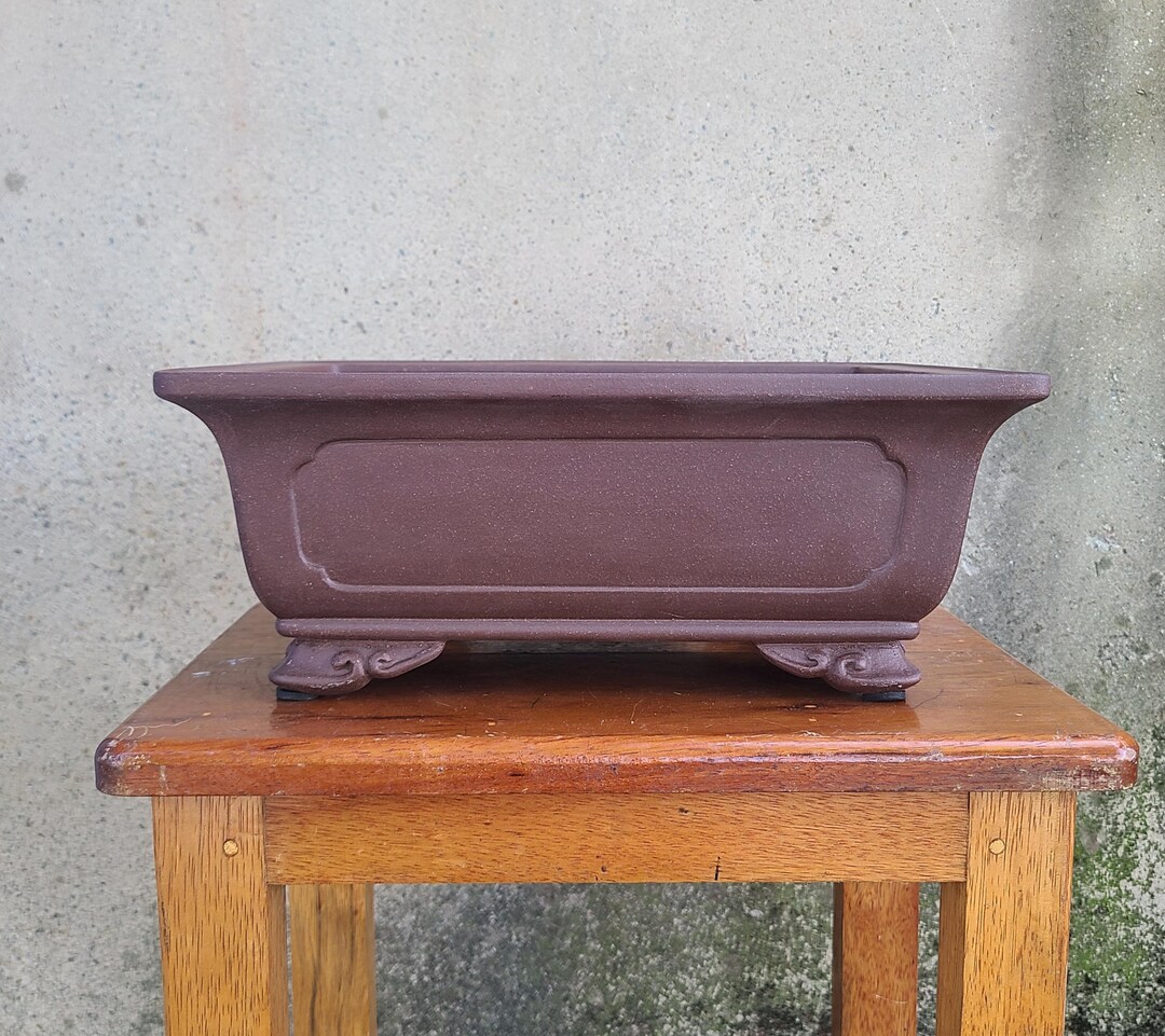 11.8 Inch High Quality Handmade Rectangular Cloud Foot Block Bonsai Pot ...
