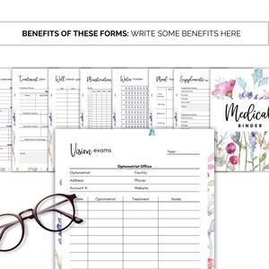 Medical Binder Printable: Doctor Visits, Medication, Blood Sugar & More ...