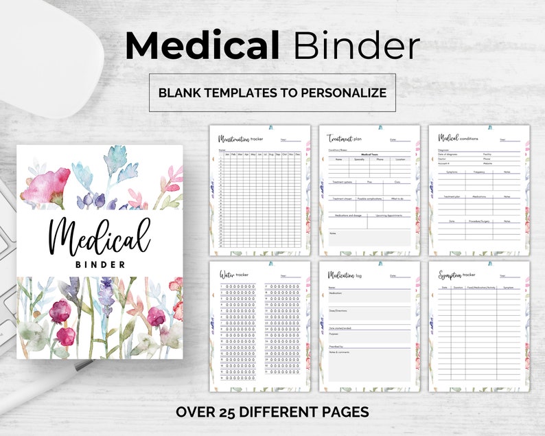 Medical Binder Printable: Doctor Visits, Medication, Blood Sugar & More ...