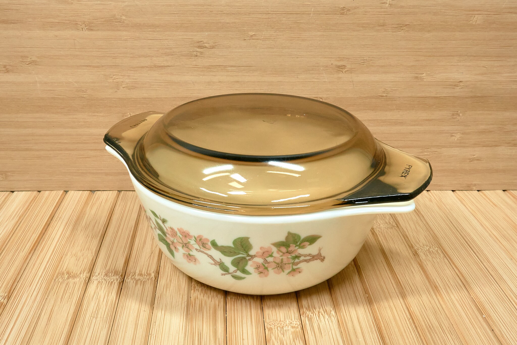 Pyrex England Lisa Cherry Blossom Pattern Round Casserole - Etsy