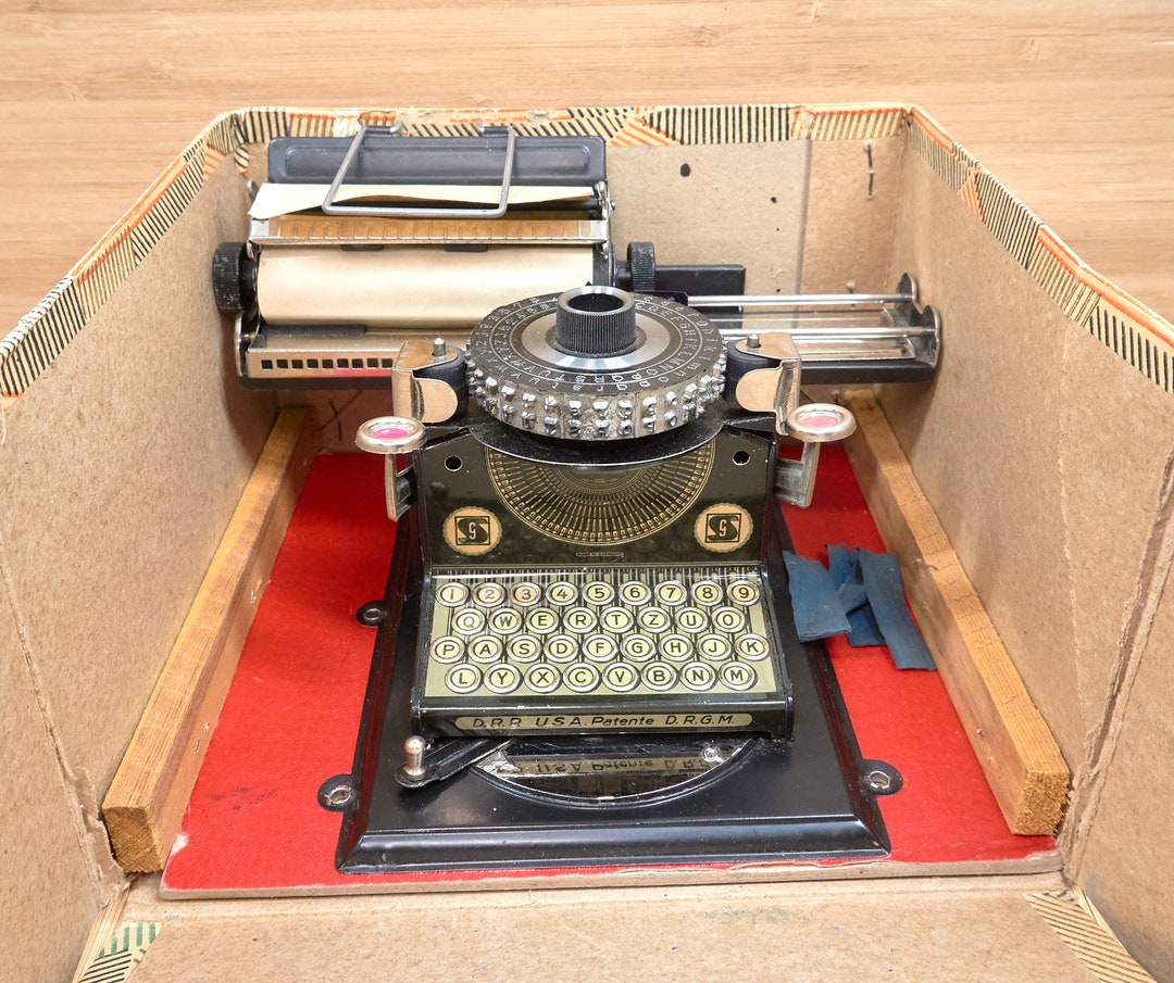 Vintage Gescha Tin Toy Junior Children's Typewriter, DRP USA Patente ...